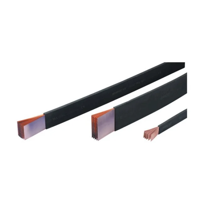 Copper rail 5 x 50 x 2000 mm - flexible insulated copper rail